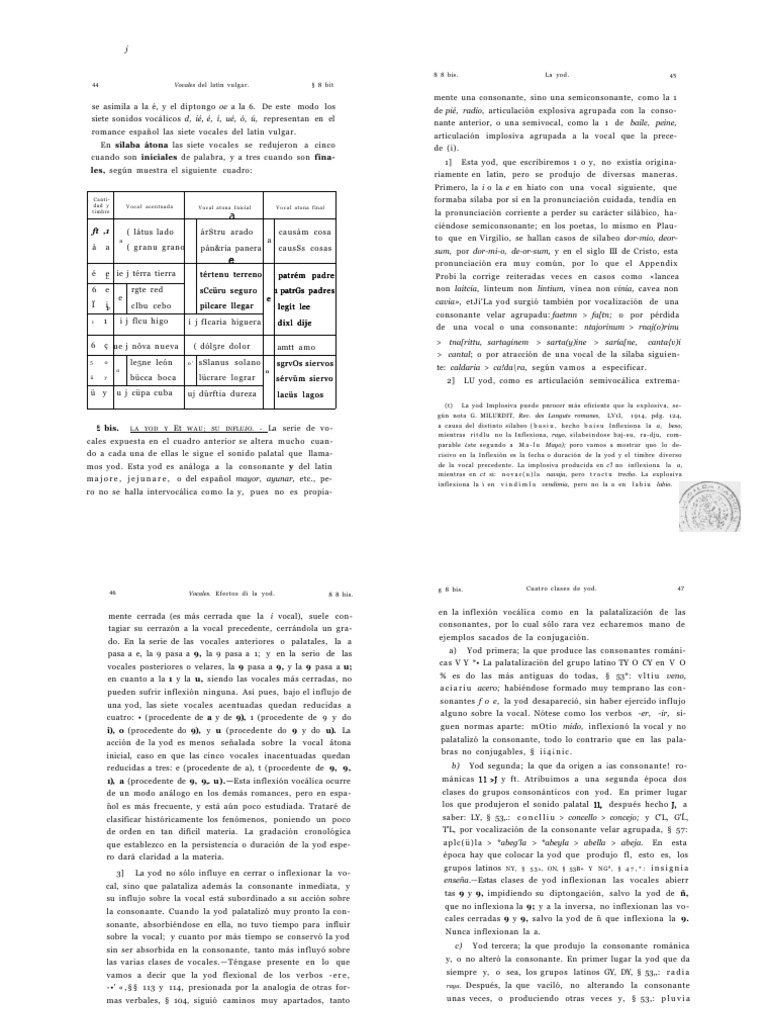 La Yod y su Influjo en Vocales | PDF | Vocal | Comunicación humana