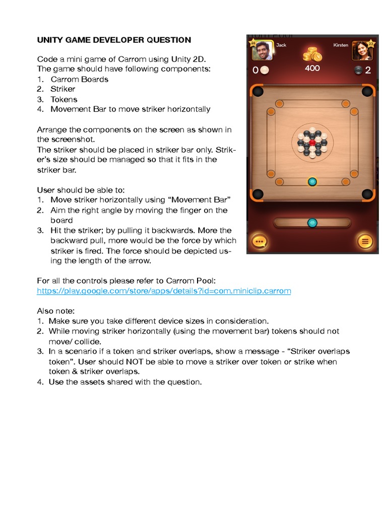 BSW Carrom Unity InterviewQues | PDF