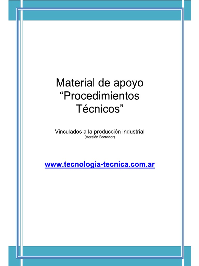 Manual Procedimientos Tecnicos 3ro PDF | PDF