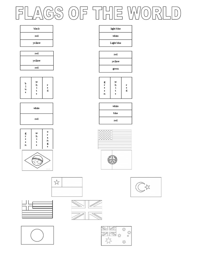 Flags of The World Fun Activities Games - 47887 | PDF