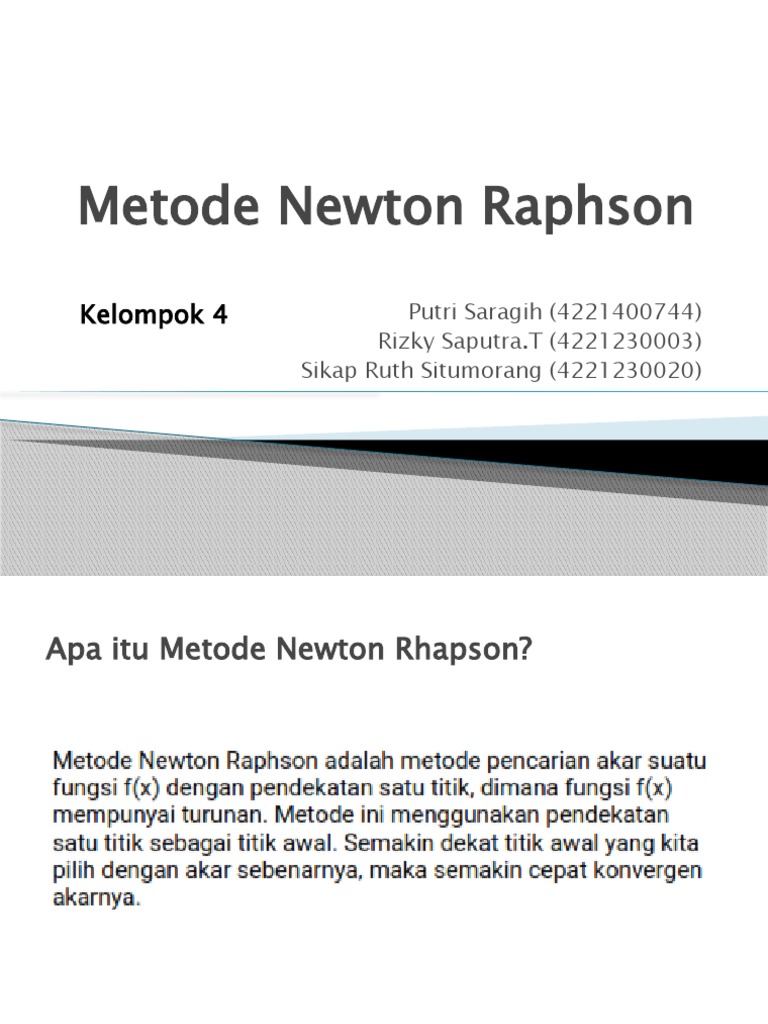 Panduan Metode Newton Raphson | PDF