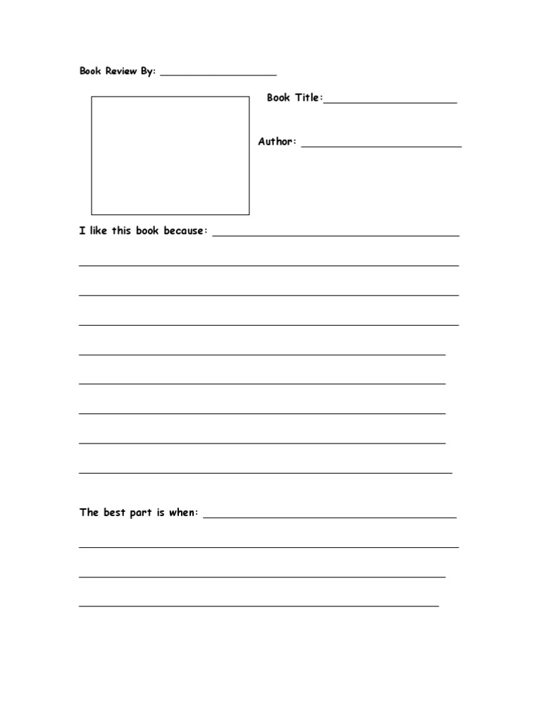 High School Book Review Template | PDF