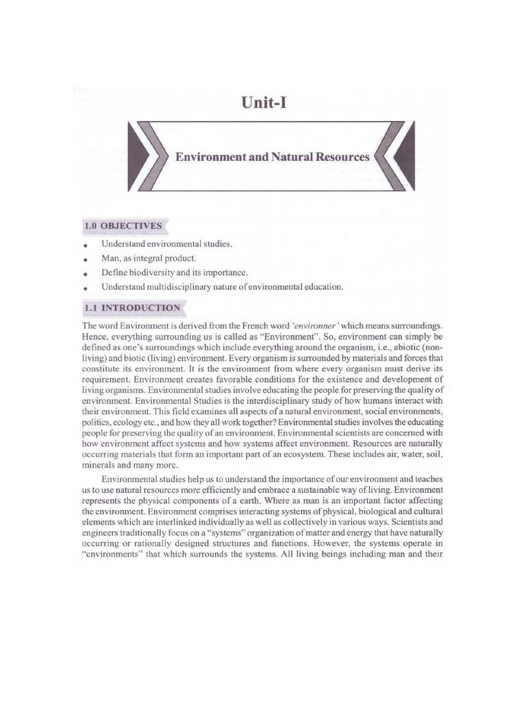 EVS Unit 1 PDF | PDF