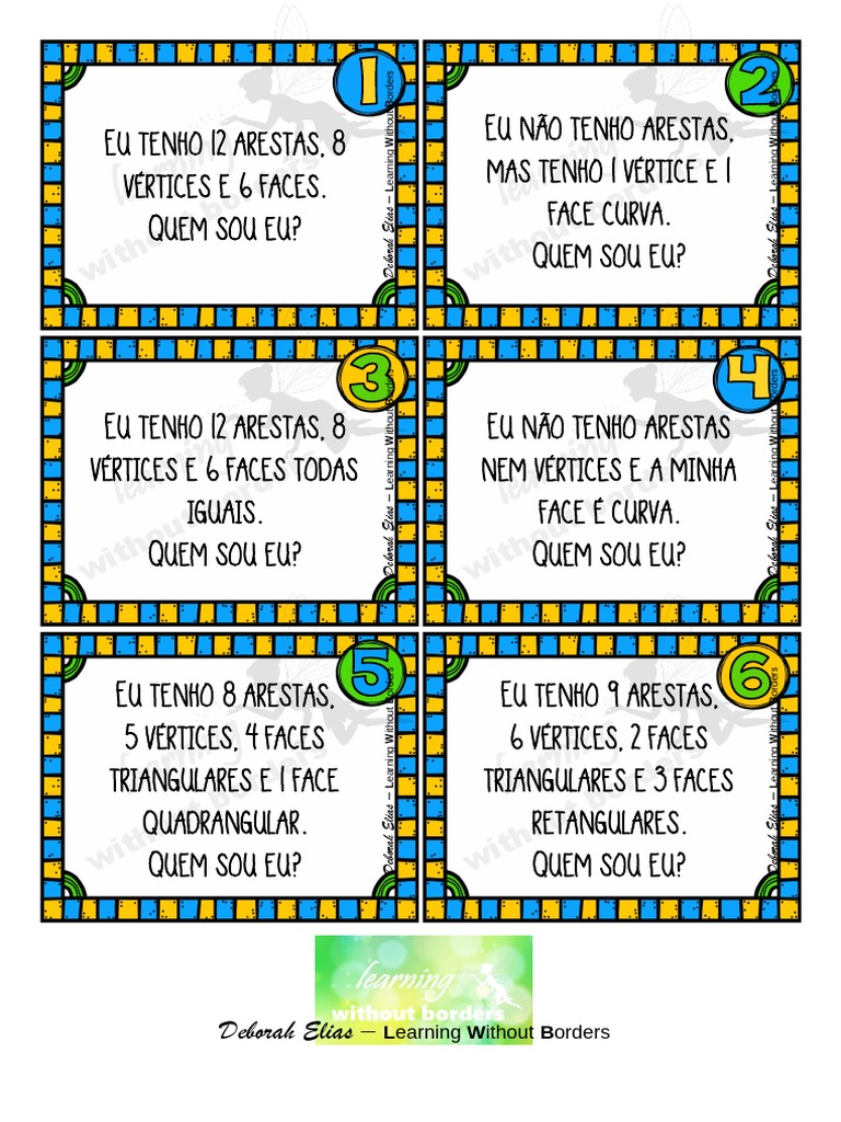 Quem Sou Eu... Sólidos Geométricos | PDF | Vértice (Geometria ...