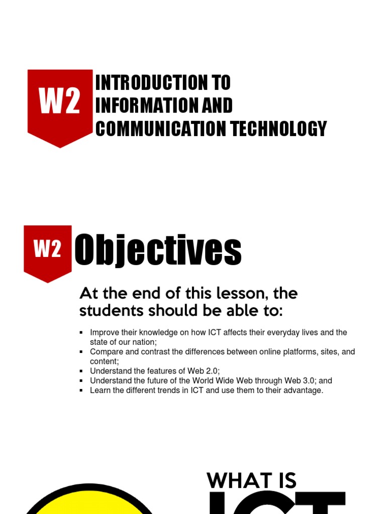 W2 - Introduction To Ict | PDF | World Wide Web | Internet & Web