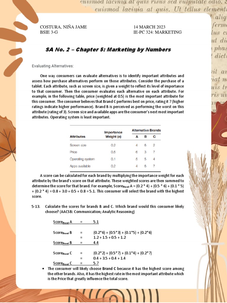 Marketing by Numbers: Evaluating Tablet Brands | PDF | Brand | Marketing