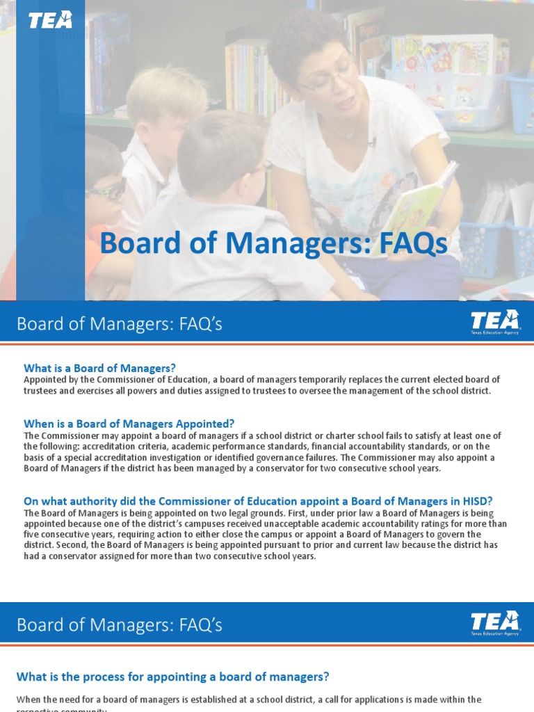 Board of Managers FAQ | Download Free PDF | Board Of Directors