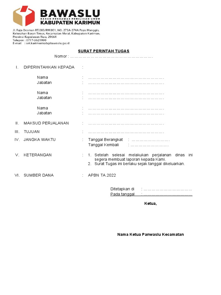 SPT - SPD - Daftar Hadir Perjadin | PDF