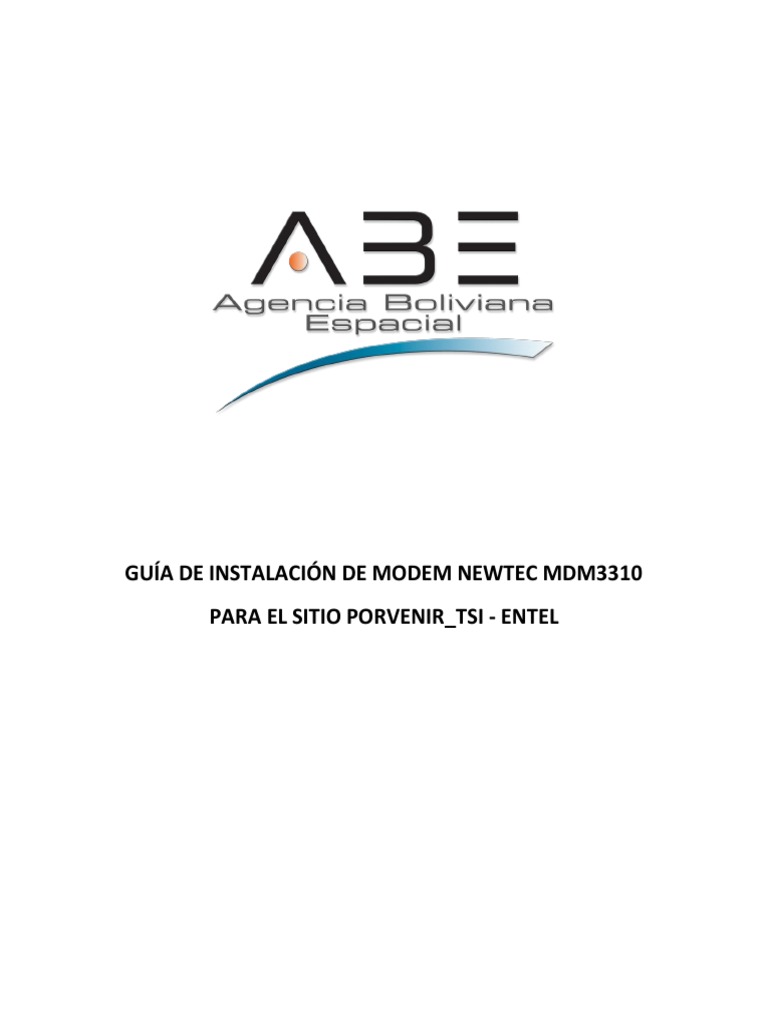 Guía de Instalación de Modem Newtec MDM3310 | PDF | Módem | Ciencias de ...