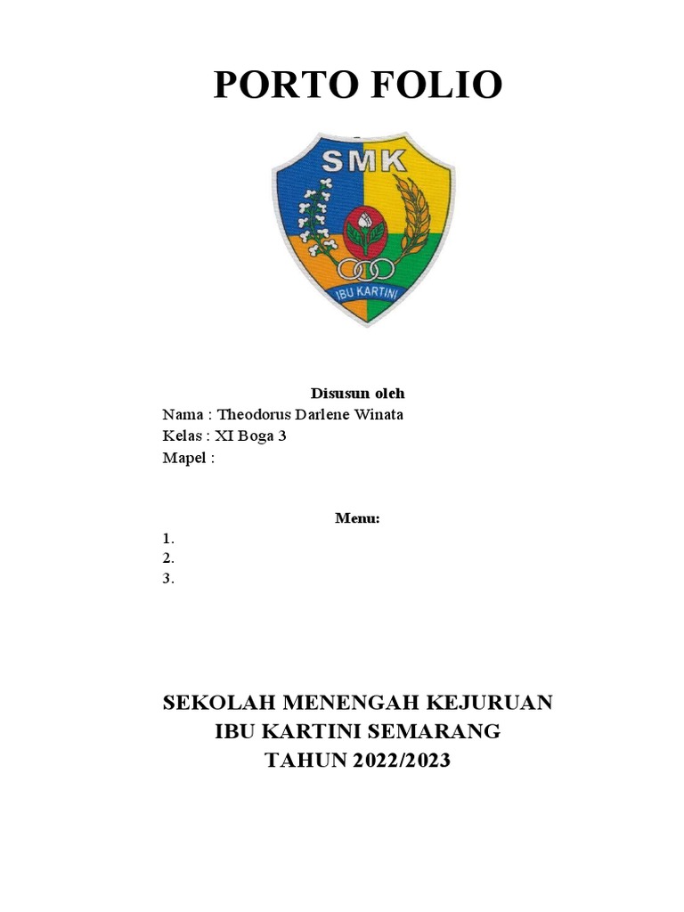 FORMAT PORTOFOLIO | PDF