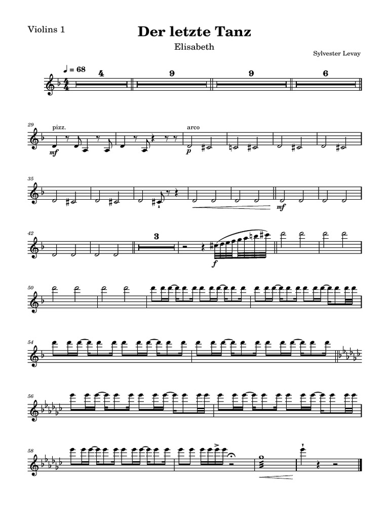 Der Letzte Tanz-Violins - 1 PDF | PDF
