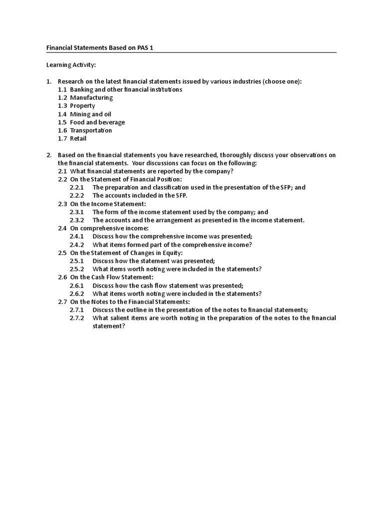 Learning Activity 1 | PDF