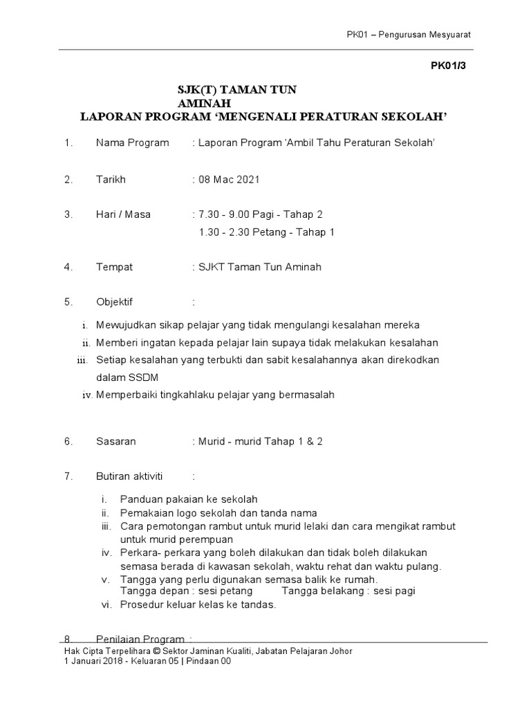 Laporan PRGM Ambil Tahu Peraturan | PDF