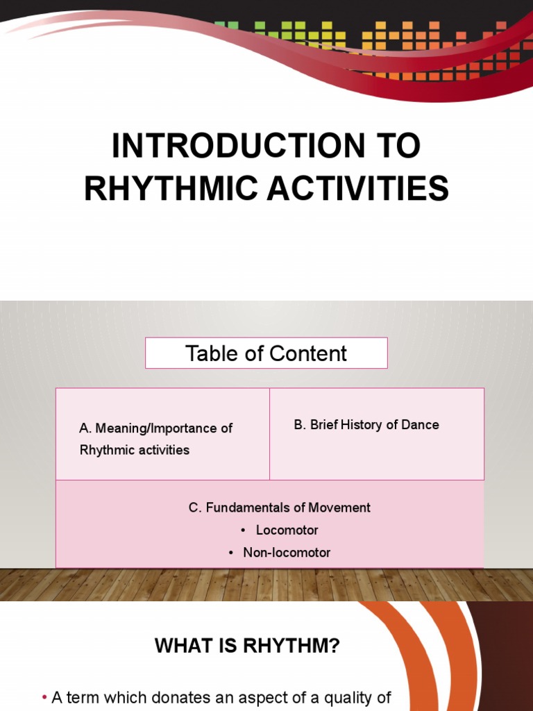 RHYTHMIC ACTIVITIES Second Sem | PDF | Dances | Rhythm
