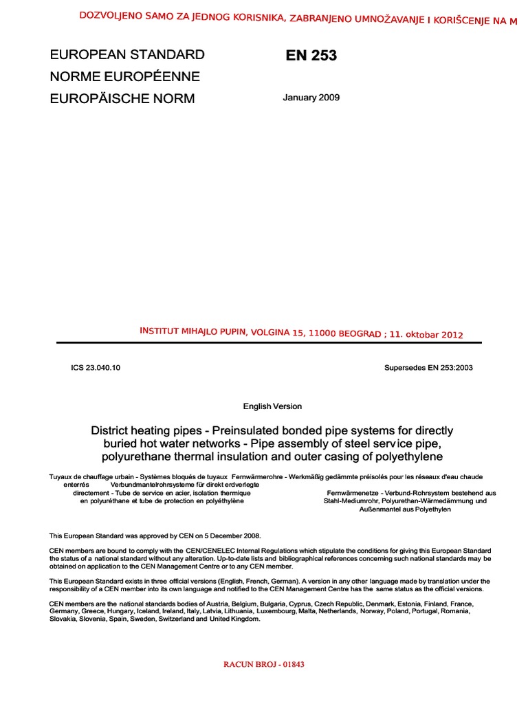 En 253 - 2009 | PDF | Regulation | Economy Of Europe