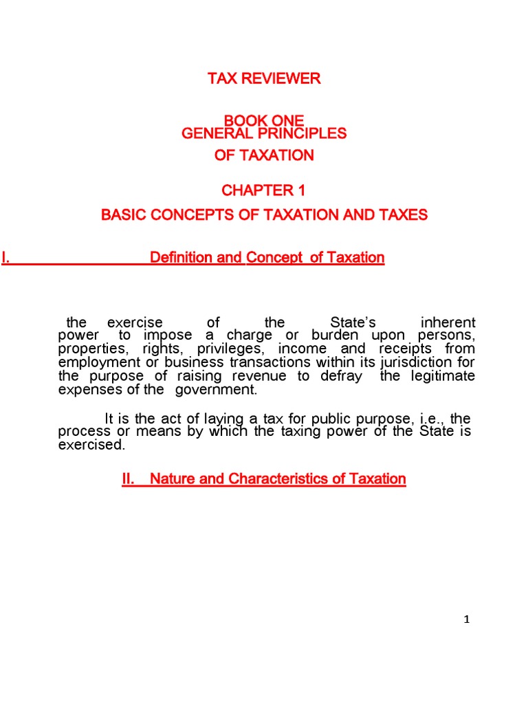 Casasola Tax Reviewer | PDF | Taxes | Taxpayer