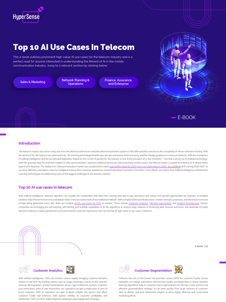 Use Cases in ML Telco PDF | PDF | Intelligence (AI) & Semantics | Artificial Intelligence