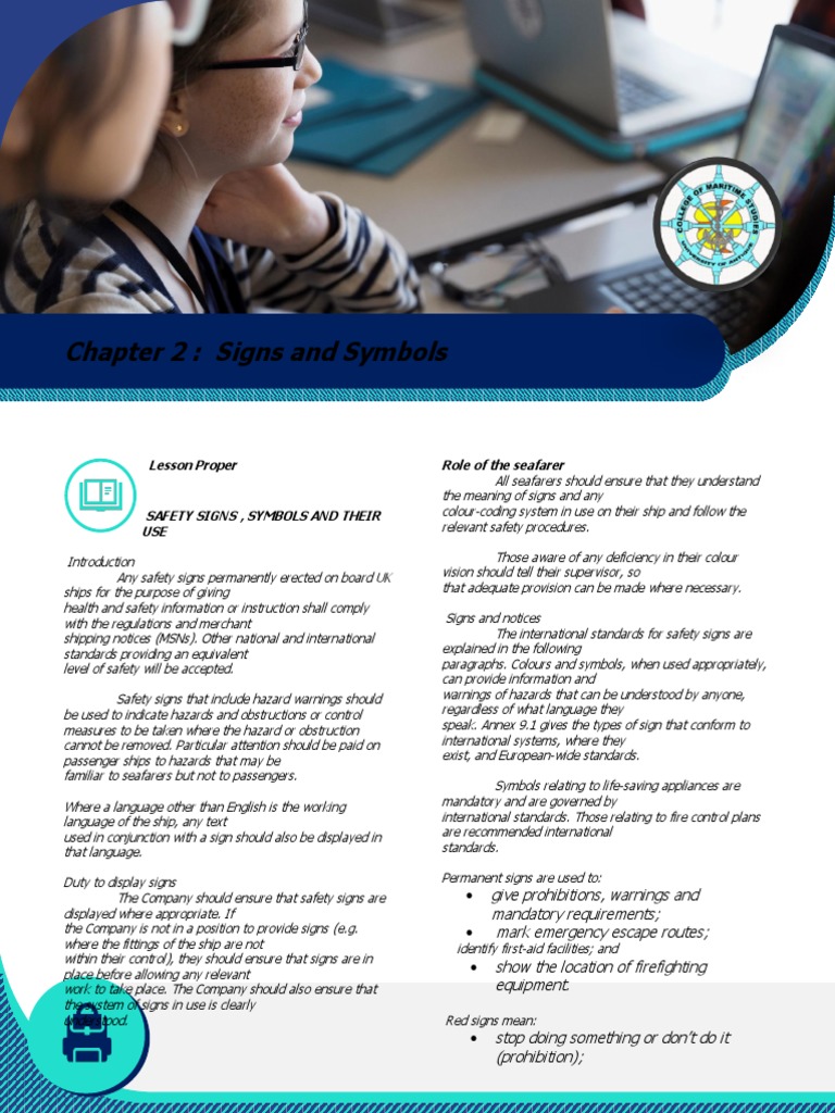 Chapter 2 - Signs and Symbols | PDF | Safety | Firefighting