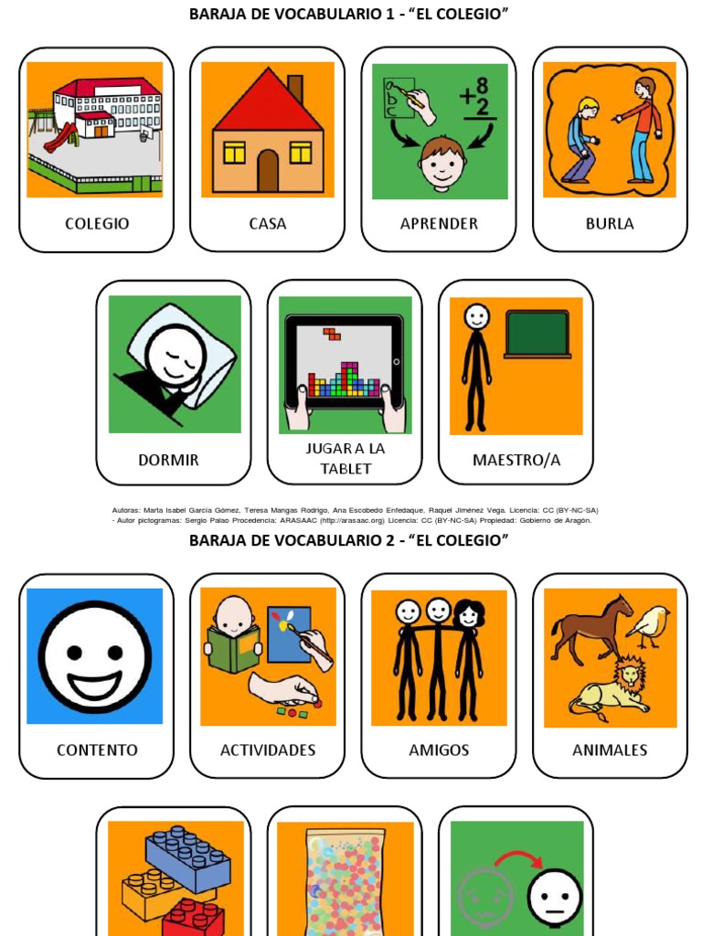 03 Tarjetas de Vocabulario Voy Al Colegio PDF | PDF