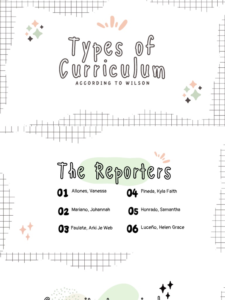 Types of Curriculum - Group 3 PDF | PDF