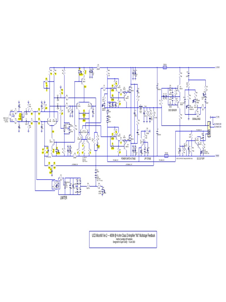 400W Class D Amplifier Circuit Design | PDF | Analog Circuits ...