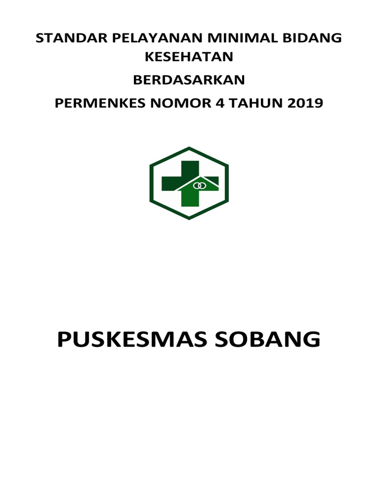 Standar Pelayanan Minimal Bidang Kesehatan | PDF