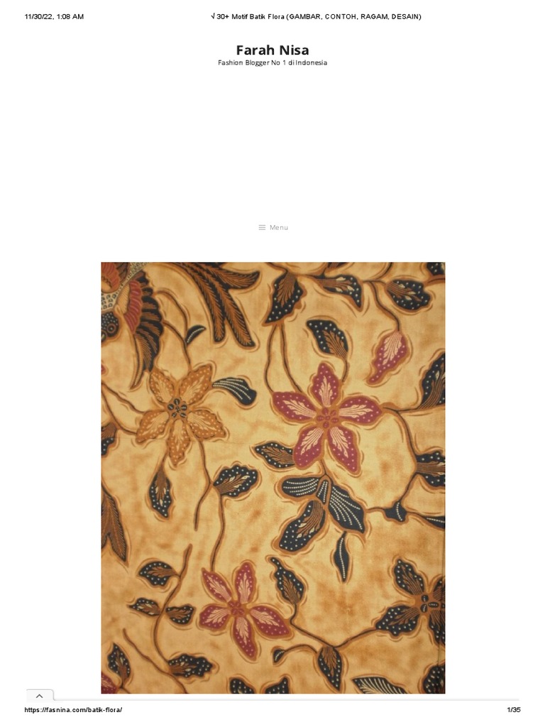 30+ Motif Batik Flora dan Fauna | PDF