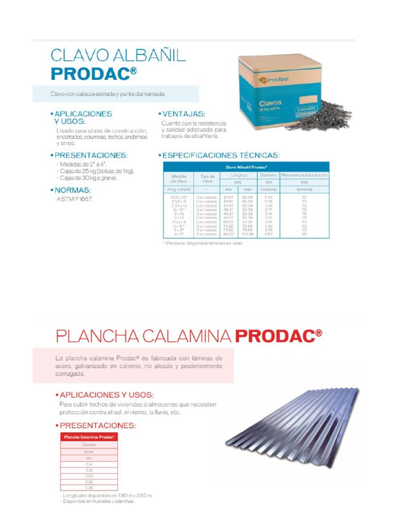 Ficha Tecnica Prodac | PDF