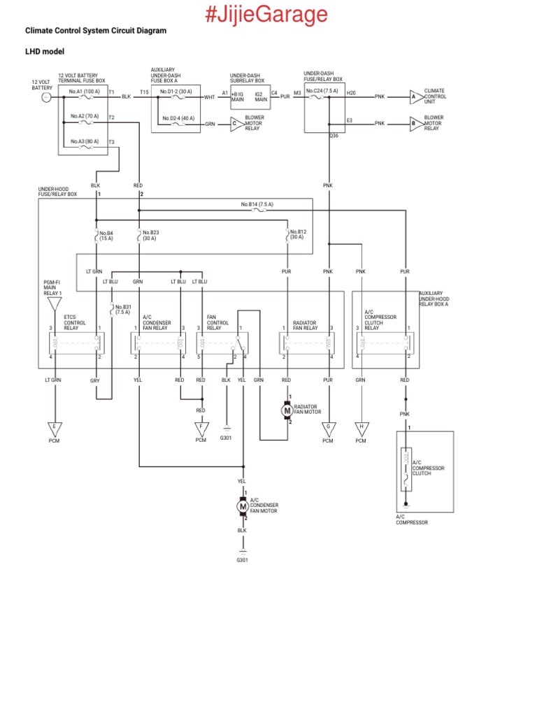 HRV RU5 Climate Control System Circuit Diagram | PDF | Electrical ...