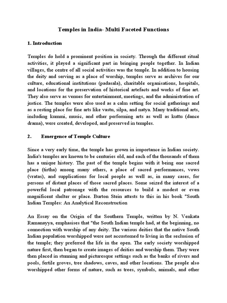 Temples in India - Multi Faceted Functions | PDF | Vaishnavism | Vishnu
