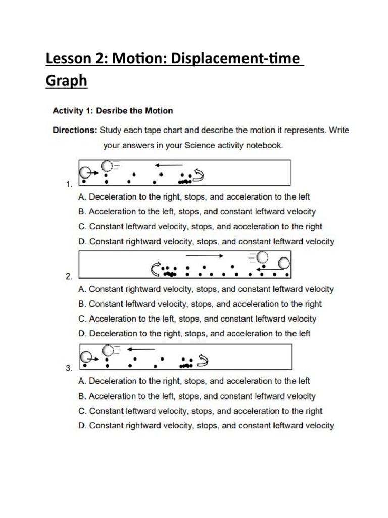 Lesson 2 Motion Graph | PDF