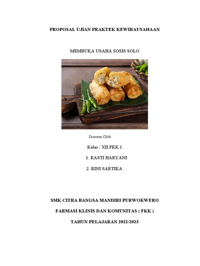 Proposal Kwu Rasti Rini | PDF | Memasak, Makanan, & Anggur | Sains ... Proposal Kwu Rasti Rini | PDF | Memasak, Makanan, & Anggur | Sains ...