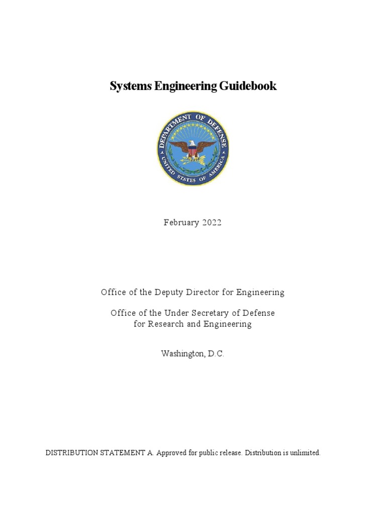 DoD Systems Engineering Guidebook (2022) | PDF | Systems Engineering | Life Cycle Assessment