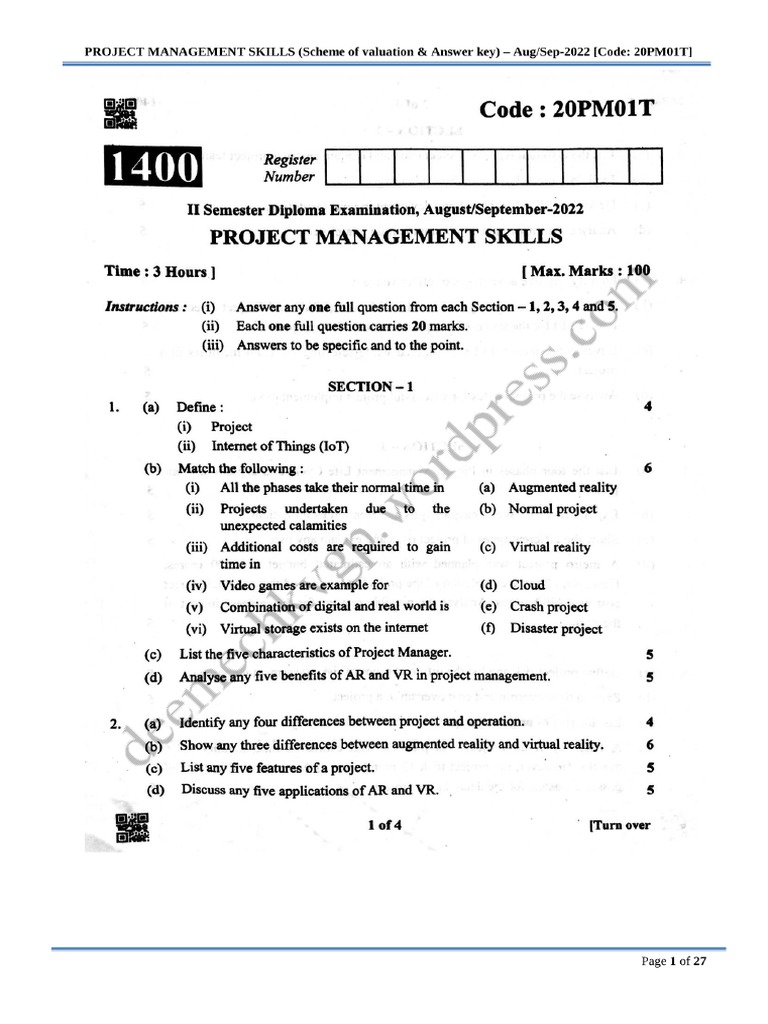 20PM01T AUGUSTSEPTEMBER-2022 ANSWER KEY - Flat - Watermark | PDF