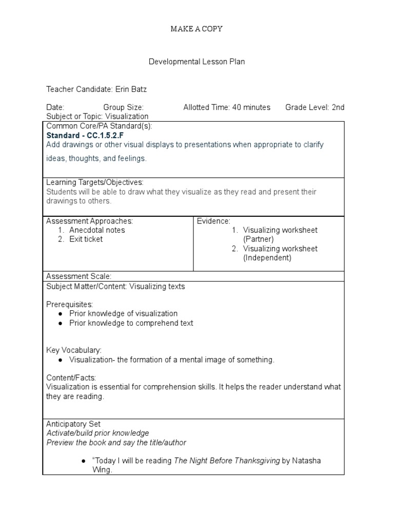 Reading Lesson Plan | Download Free PDF | Reading Comprehension | Learning