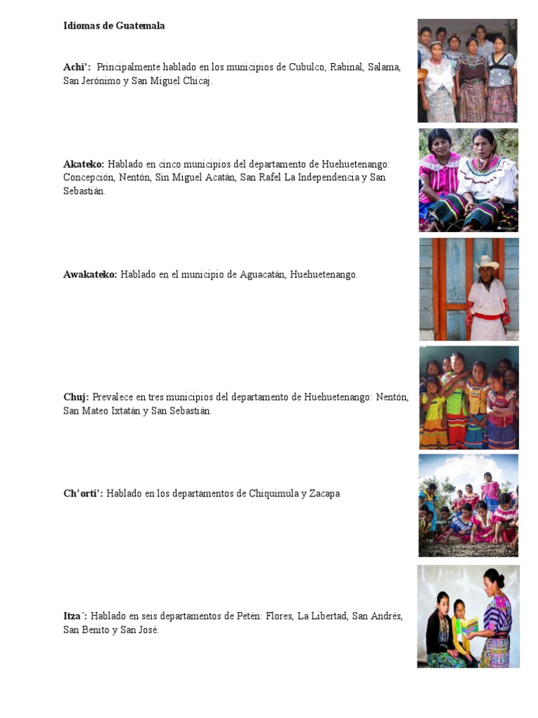 Idiomas de Guatemala | PDF