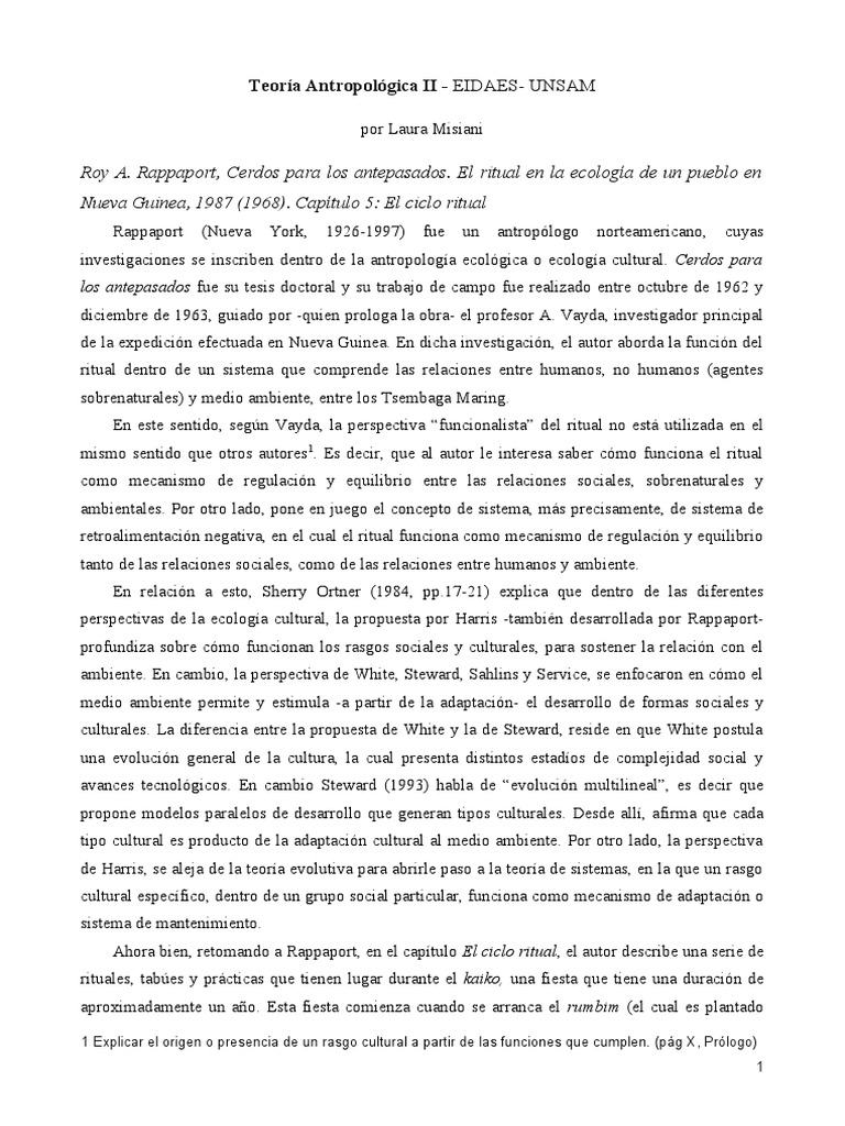 Ritual Kaiko y Ecología Cultural Maring | PDF | Evolución | Adaptación