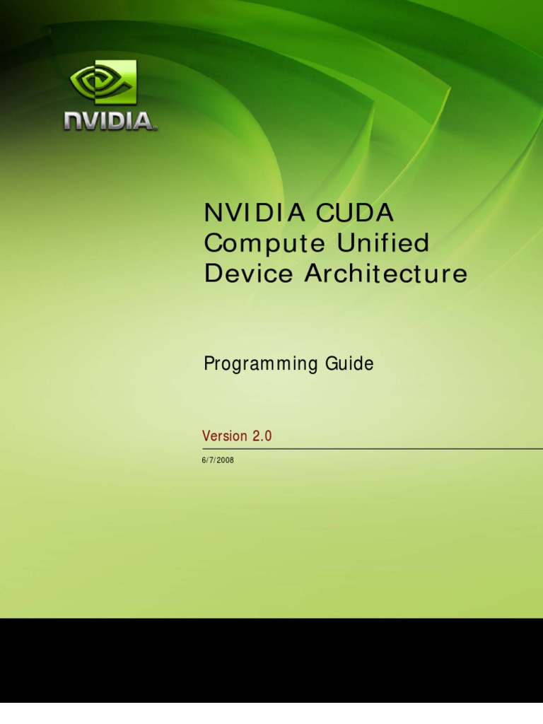 NVIDIA CUDA Programming Guide 2.0 | Download Free PDF | Thread (Computing) | Parallel Computing