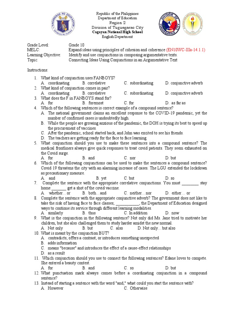 Summative Grade 10 English - CNHS | PDF | Linguistics