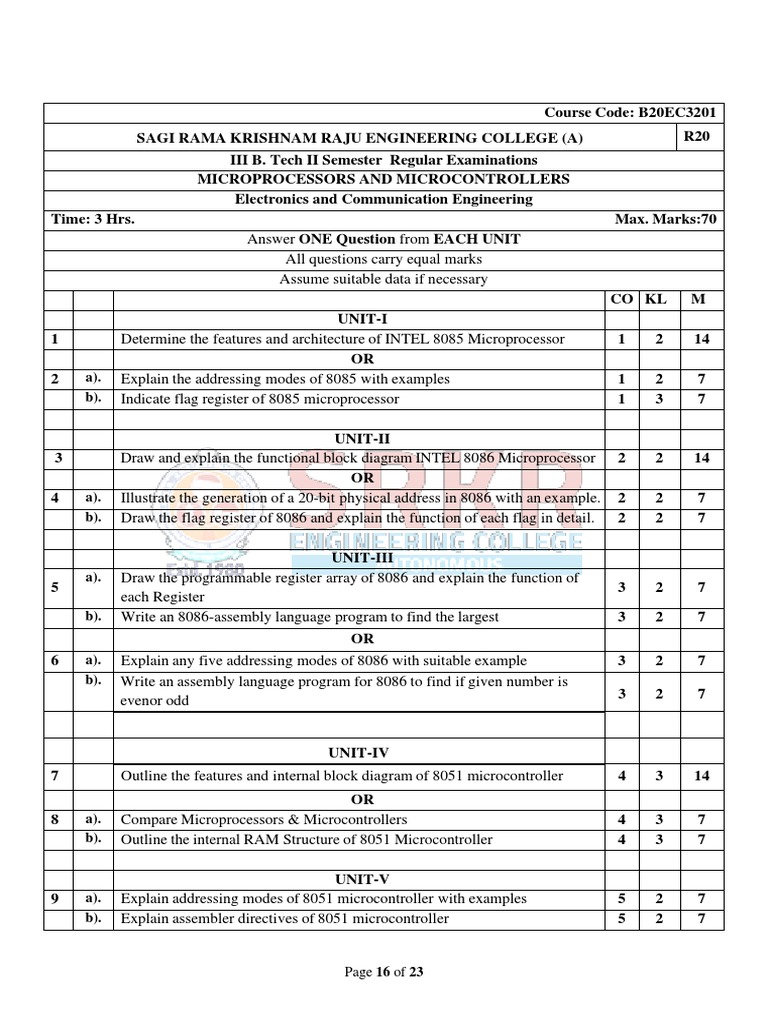 B.Tech R20 III Year ECE Model Papers FINAL ws-16-23 | PDF | Filter (Signal Processing) | Low ...