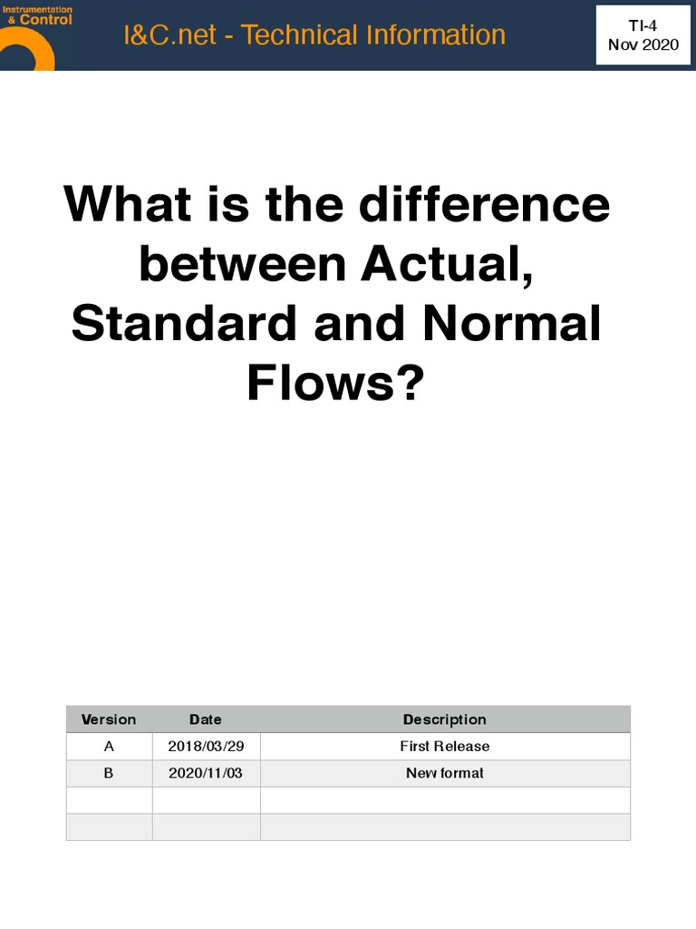 What Is The Difference Between Actual Standard and Normal Flows | PDF ...