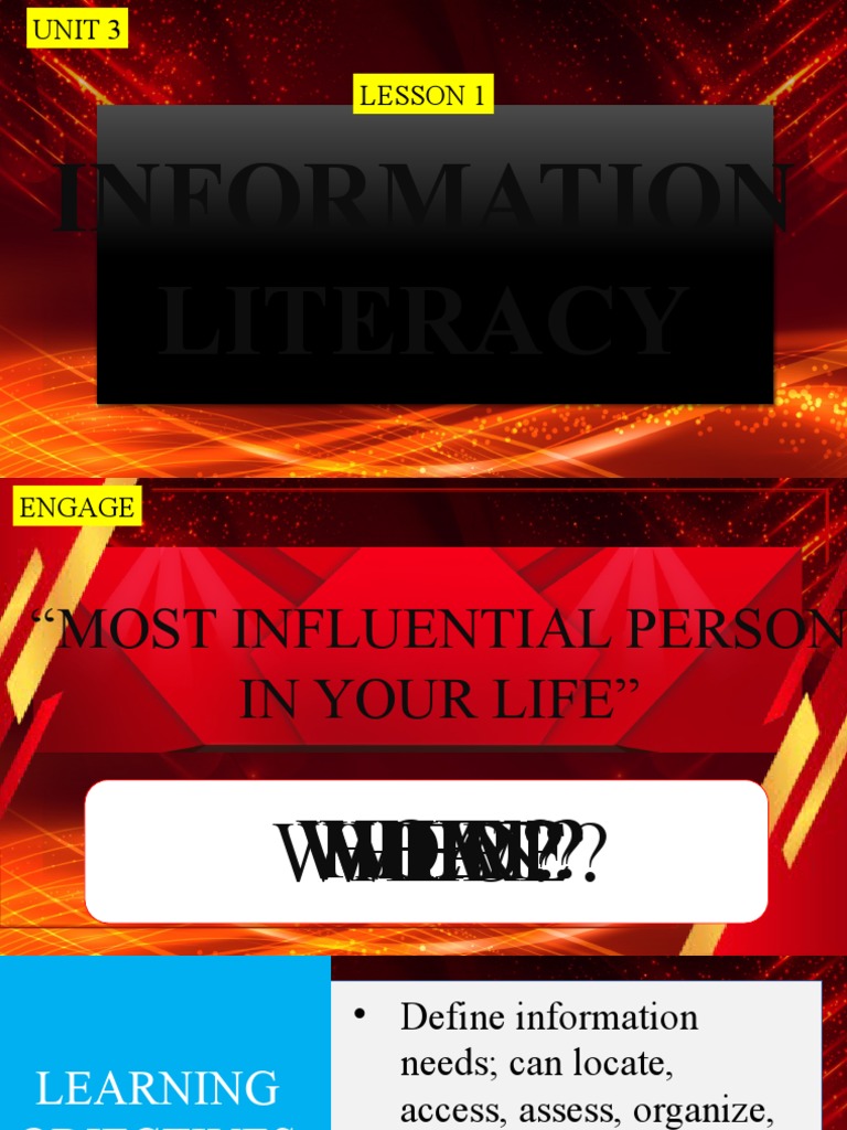 Unit 3 - Information Literacy | PDF | Information Literacy | Information