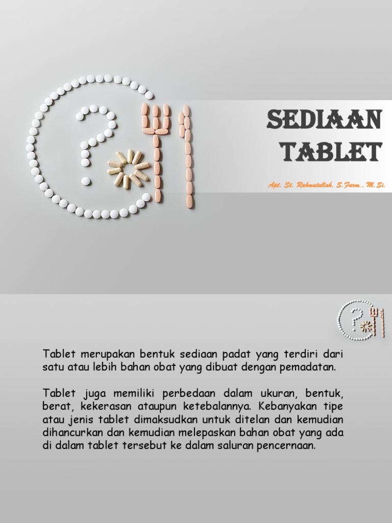 p.1 Sediaan Tablet | PDF