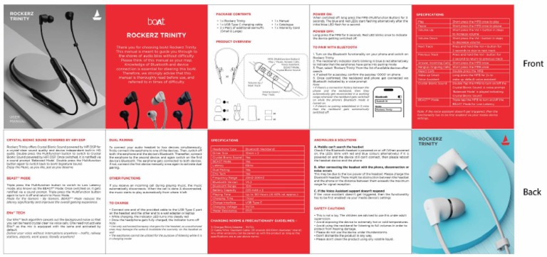 Rockerz Trinity User Manual-01 | PDF