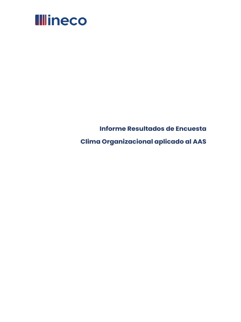 Informe Resultados Encuesta Clima Laboral AAS 2023 | PDF | Cuestionario ...