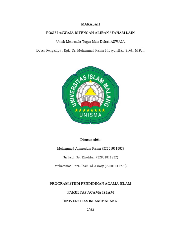 Makalah Kel 2 ASWAJA | PDF