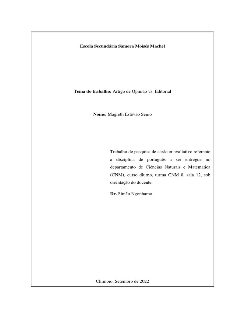 Artigo de Opiniao Vs Texto Editorial | PDF | Editorial | Liberdade de ... Artigo de Opiniao Vs Texto Editorial | PDF | Editorial | Liberdade de ...
