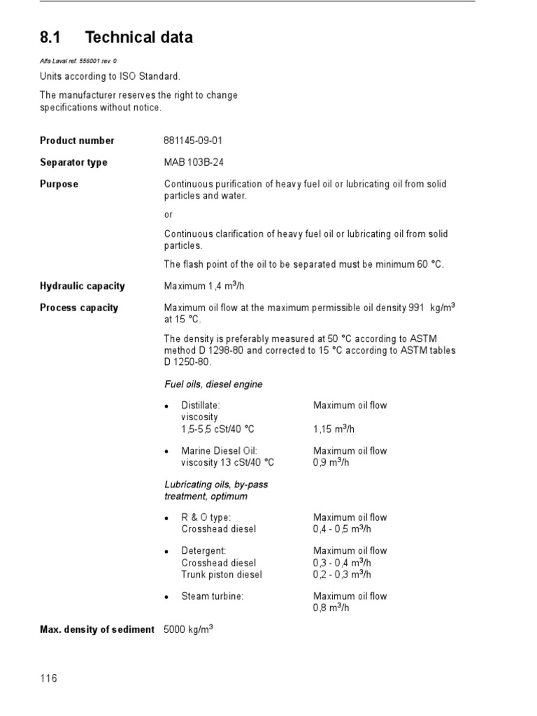 Alfa Laval Mab 103 | PDF | Diesel Engine | Pump