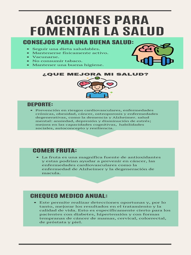 4 - Acciones para Fomentar La Salud | PDF | Relaciones personales, crianza y desarrollo personal ...