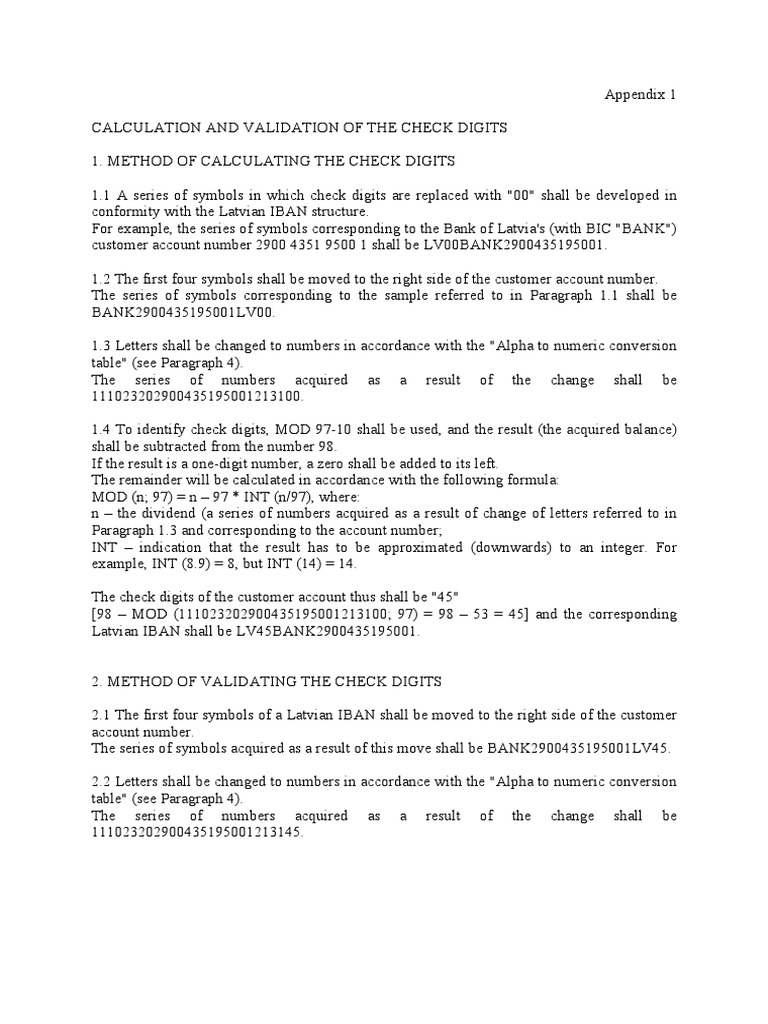 ISO 7064 Mod97-10 | PDF | Numbers | Computer Programming